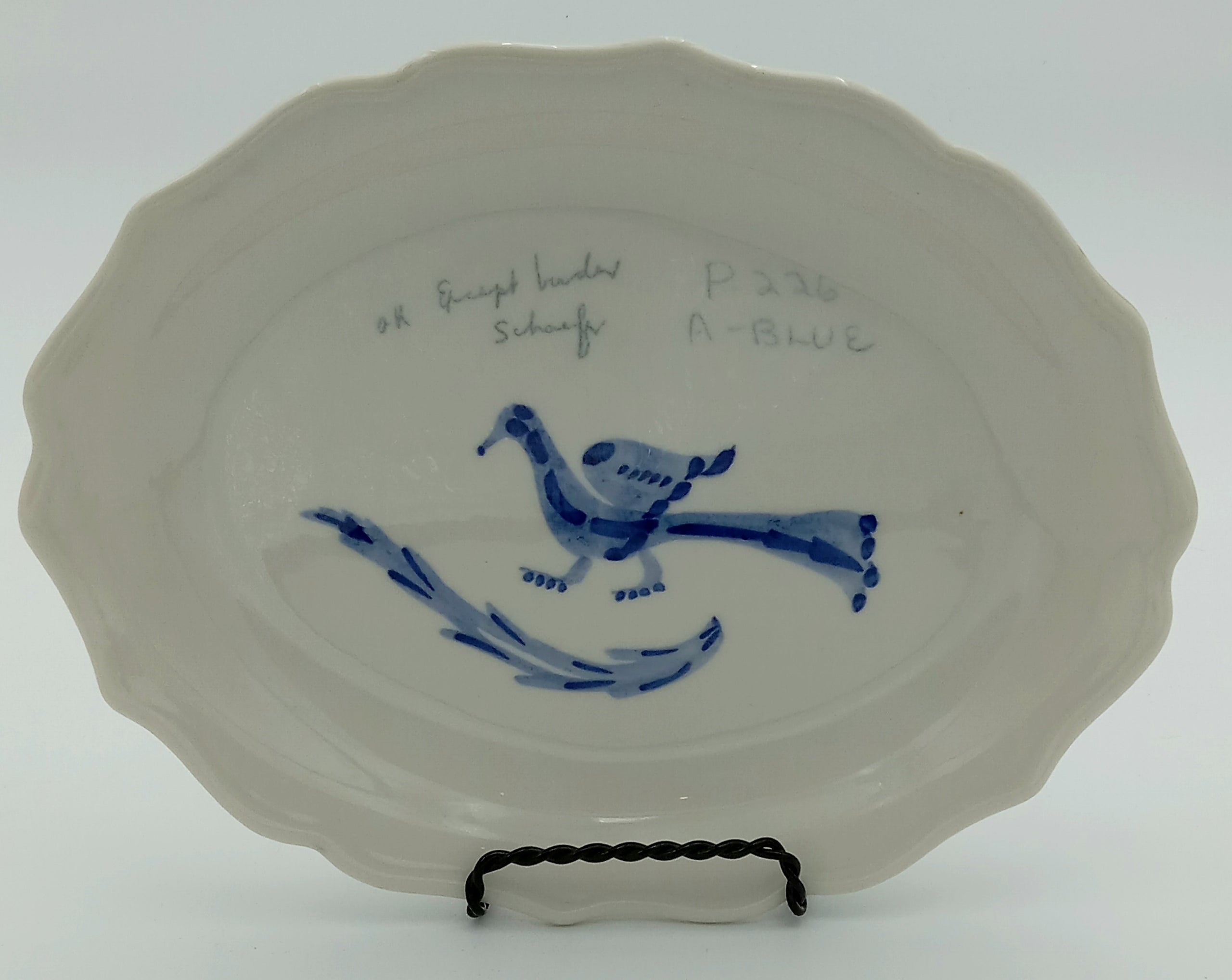 Syracuse China Blue Bird Plate | The Onondaga Historical Association ...